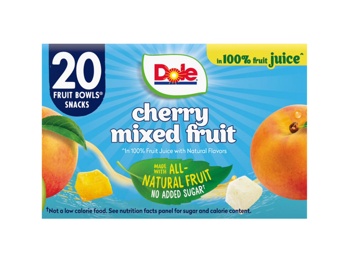 Dole Fruit Bowls Cherry Mixed Fruit - 4oz. ; 20pk. – Company Coffee ...